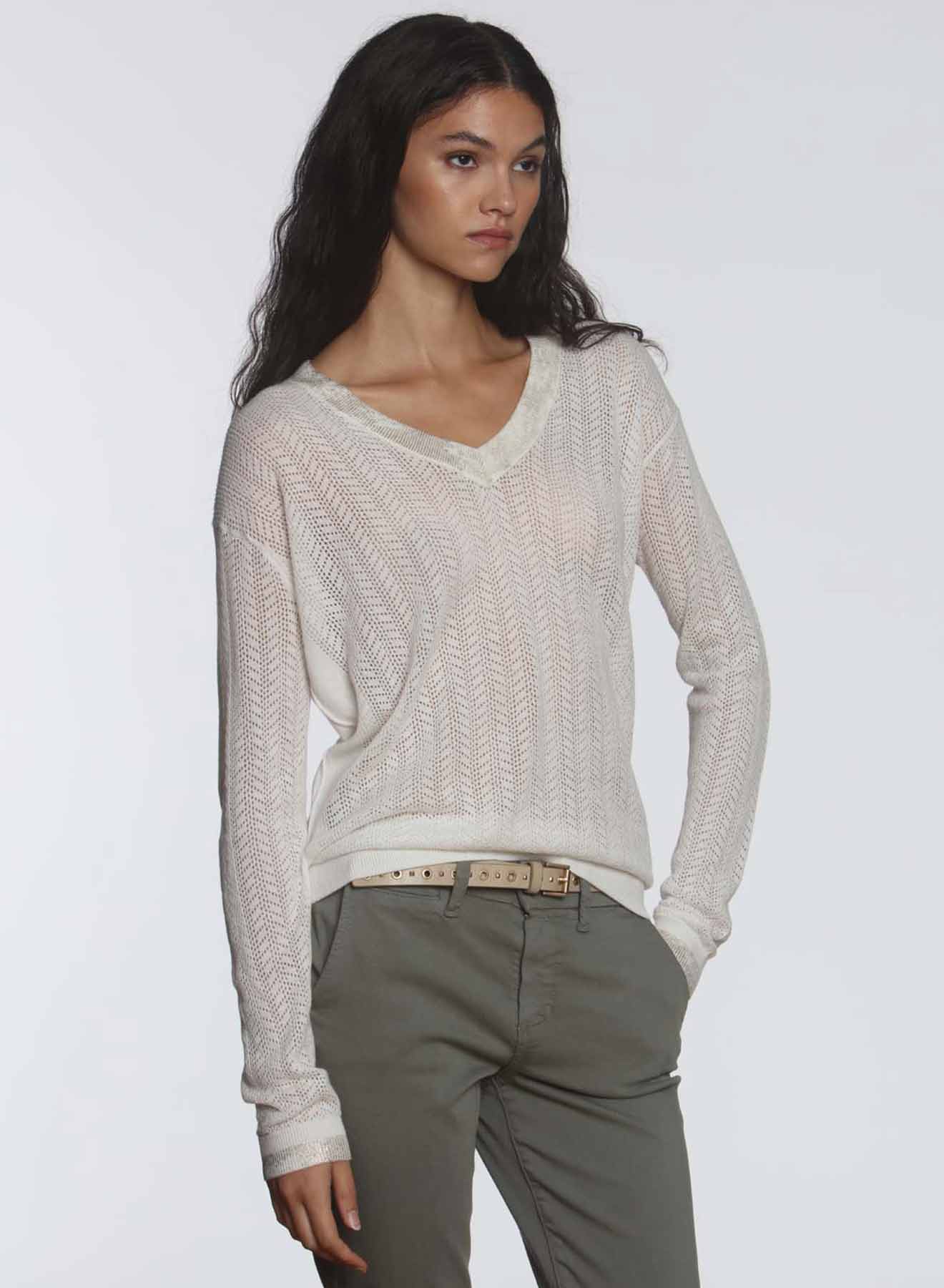 LABEL+thread Women's Cotton Richie Vee - White