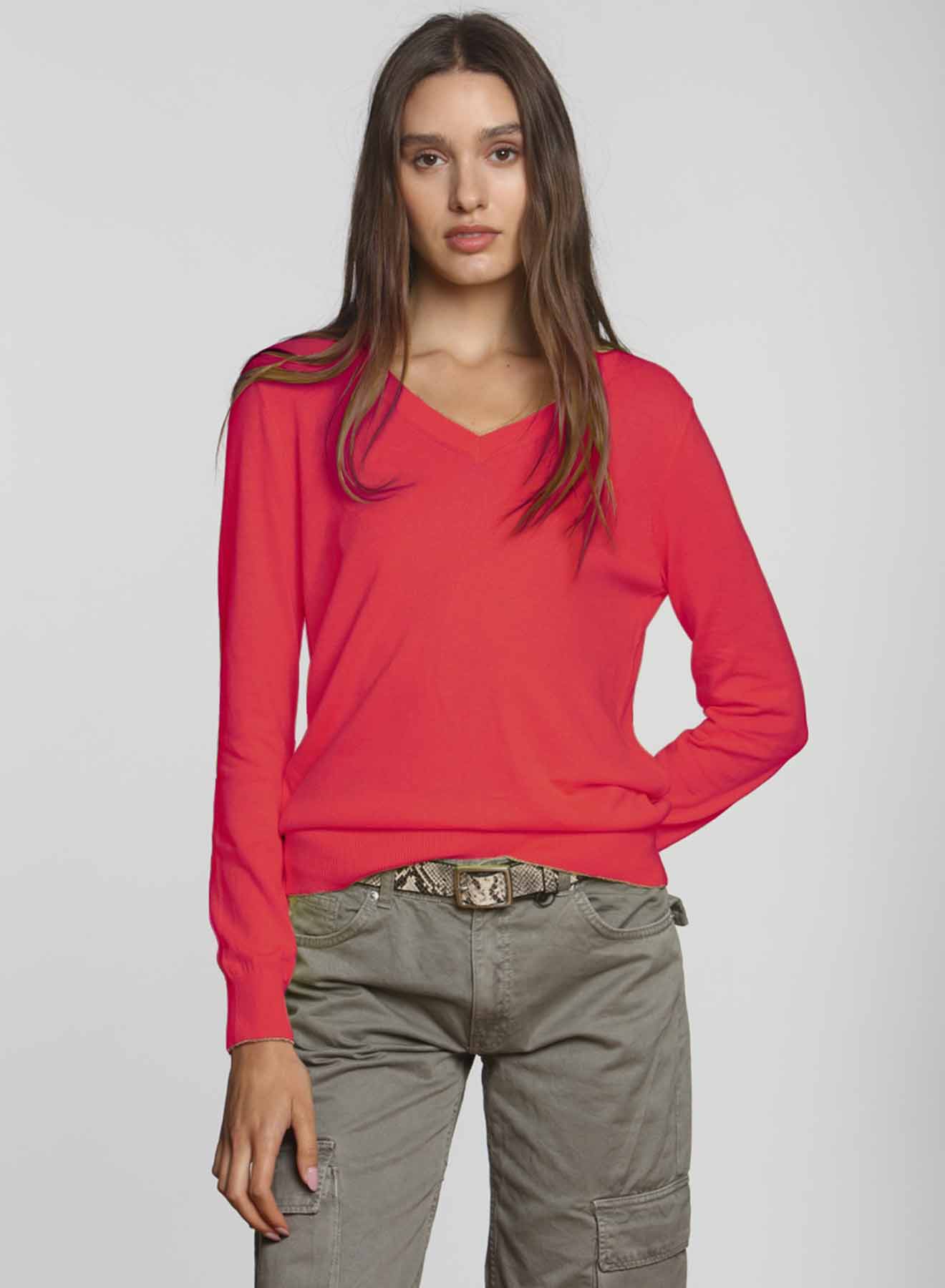 LABEL+thread Women's Cotton Frankie Vee - Faded Red
