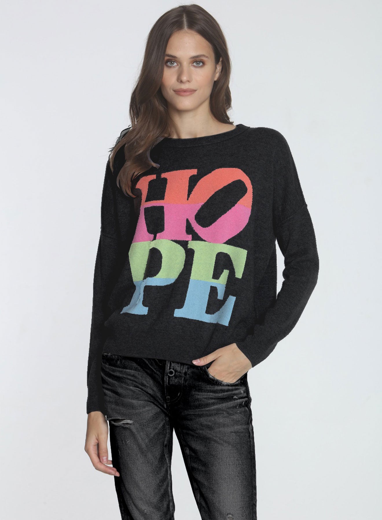 LABEL+thread Women's Cashmere Love Hope Scoop - Black