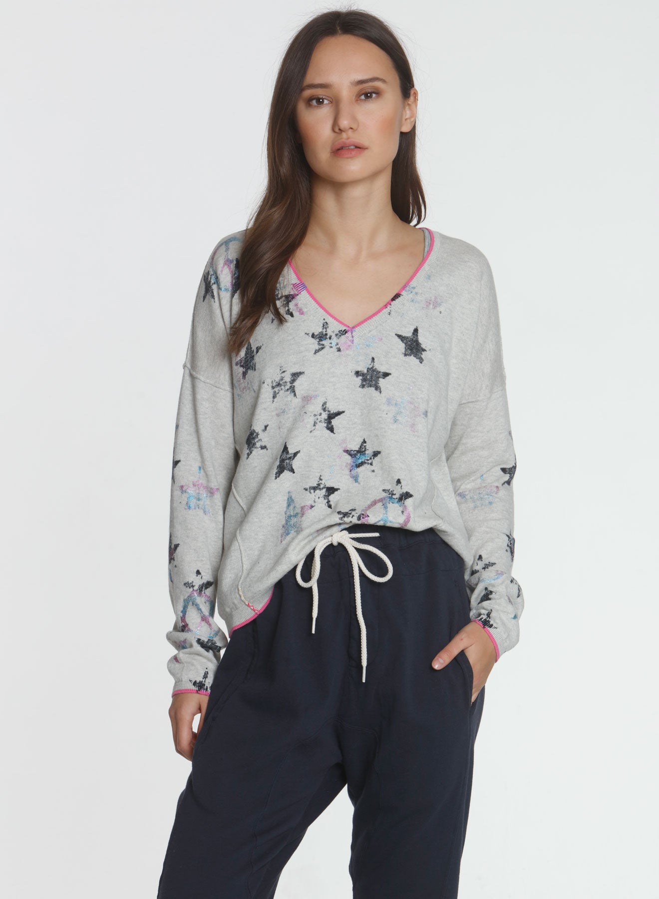 LABEL+thread Women's Cotton Galaxy Vee - Pumice